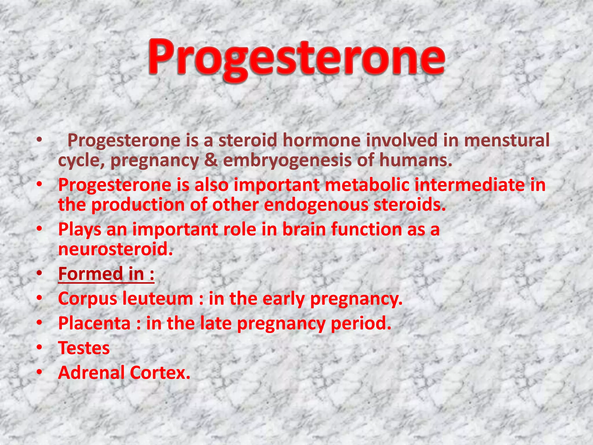 Progesterone and testosterone | PPTX