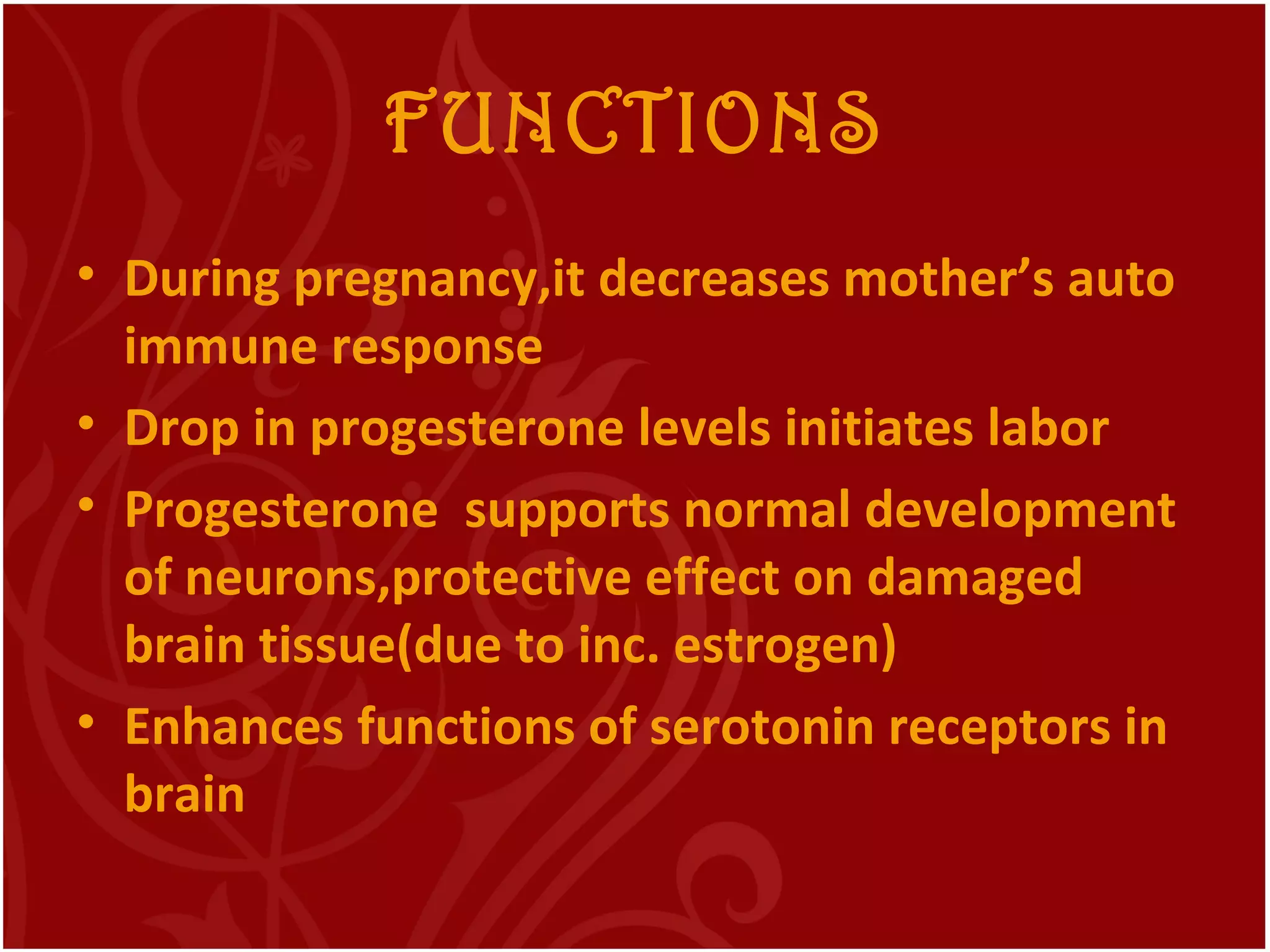 Progesterone functions and applications | PPT