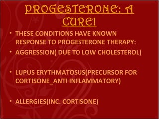 Progesterone functions and applications | PPT