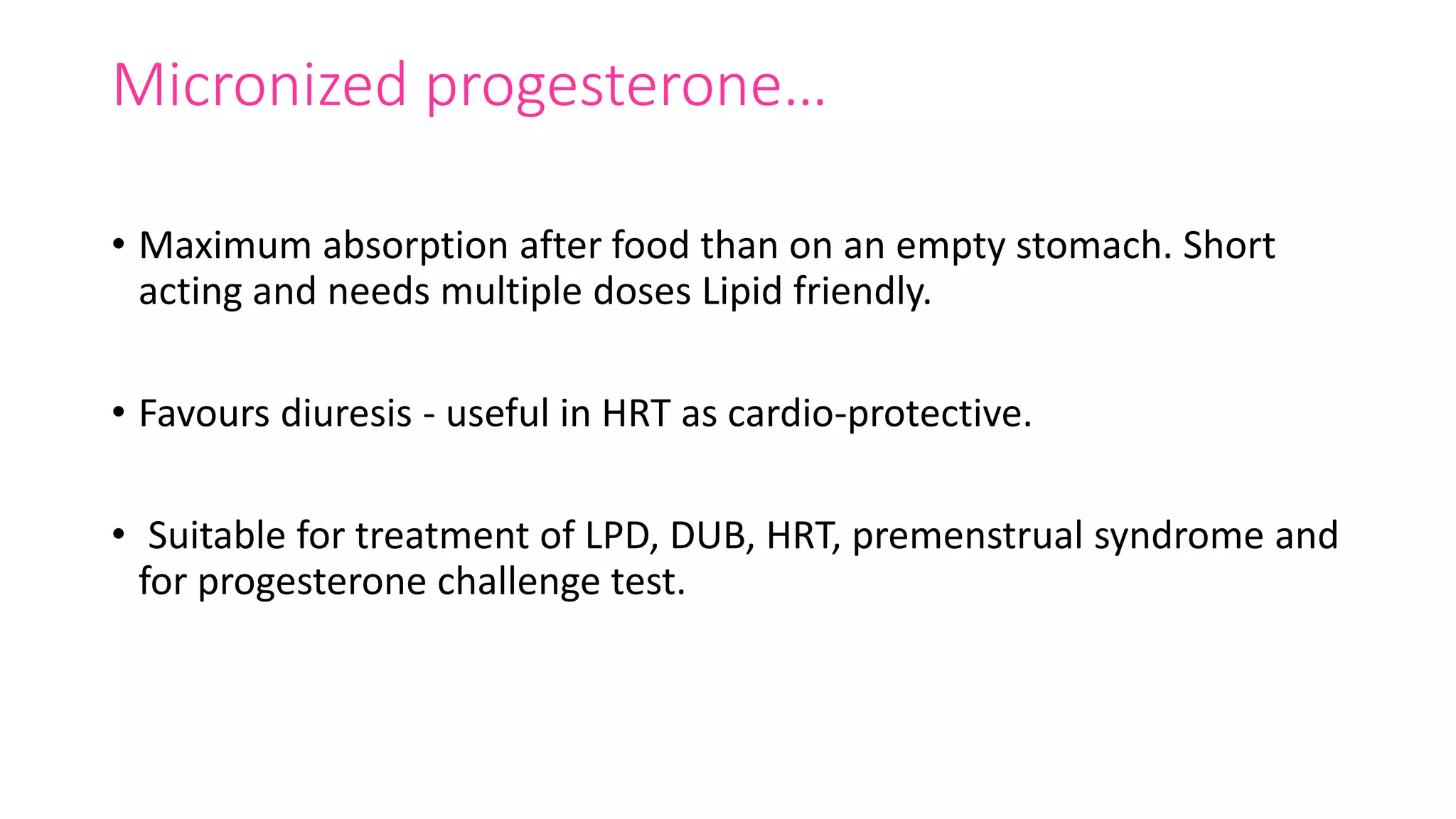 Progesterone in gynecology | PPTX