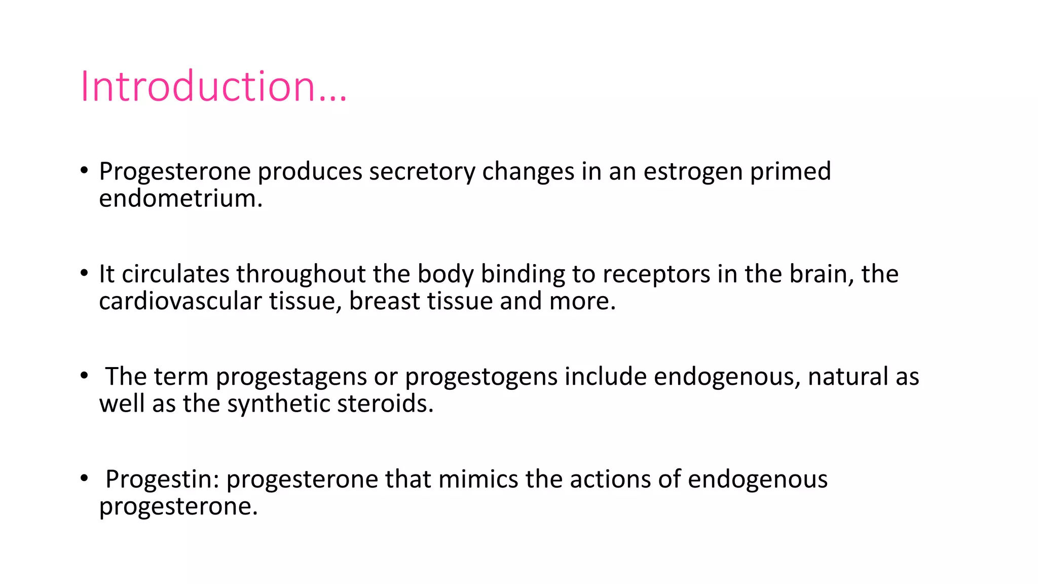 Progesterone in gynecology | PPTX