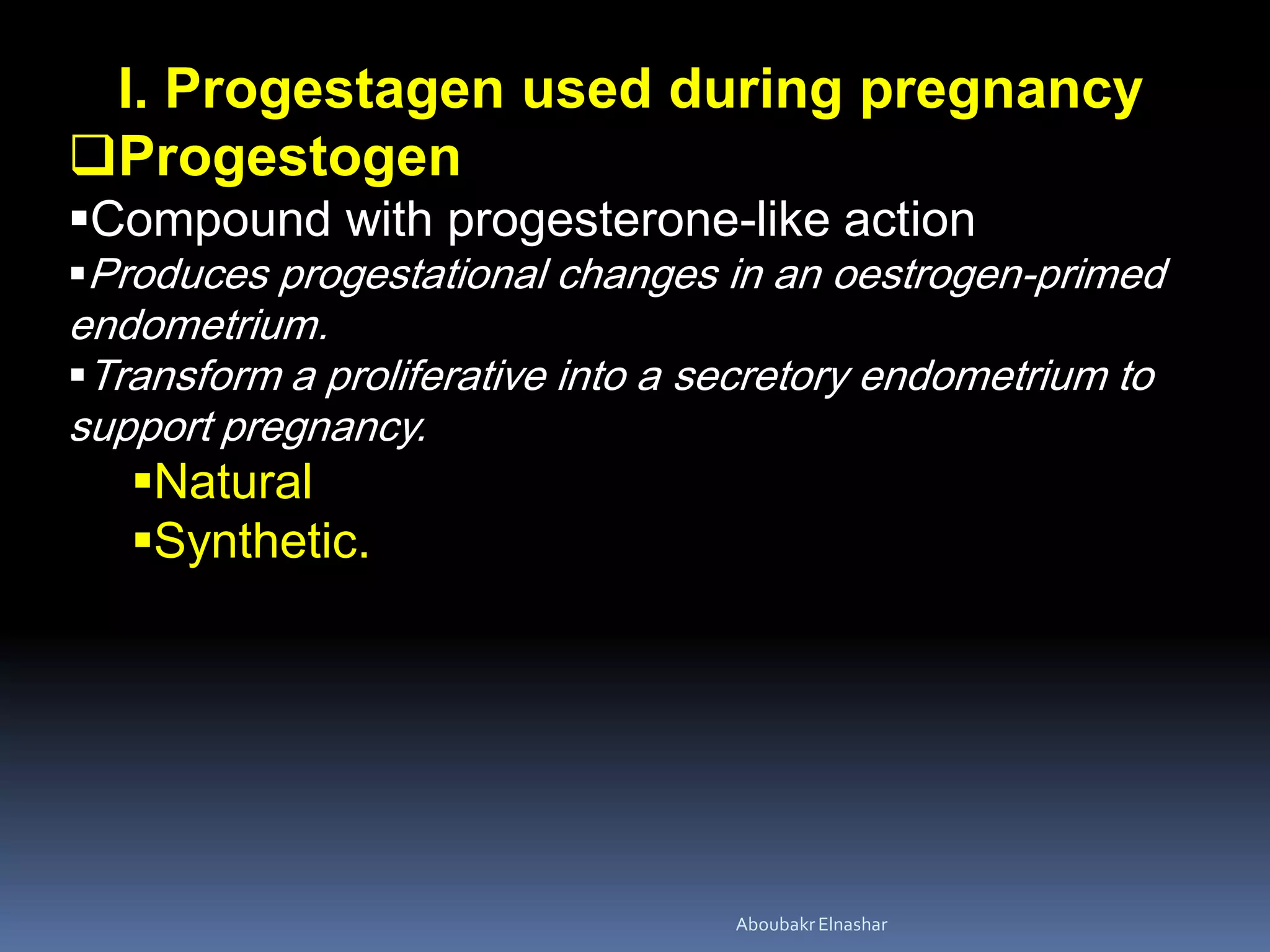 Progestogens in obstetrics: Which type and route???? | PDF