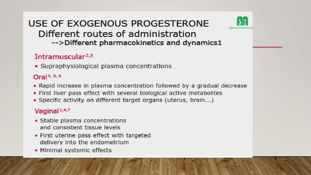 Progesterones role as luteal phase support in art cycles | PPT