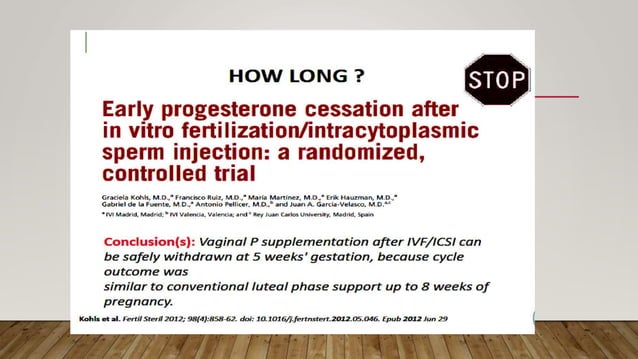 Progesterones role as luteal phase support in art cycles | PPT