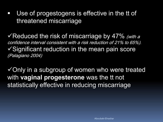 Progestogens in obstetrics: Which type and route???? | PPT