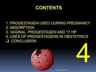 Progestogens in obstetrics: Which type and route???? | PDF