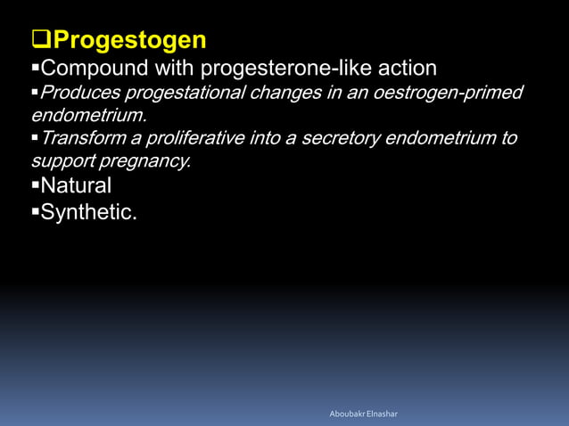 Progestogens in obstetrics: Which type and route???? | PPT