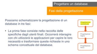Progettazione di un database relazionale | PPTX