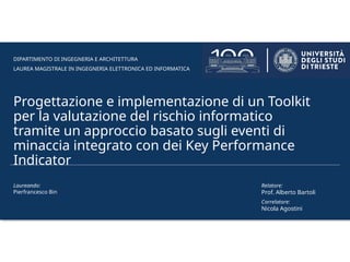 Progettazione e implementazione di un Toolkit per la valutazione del ...