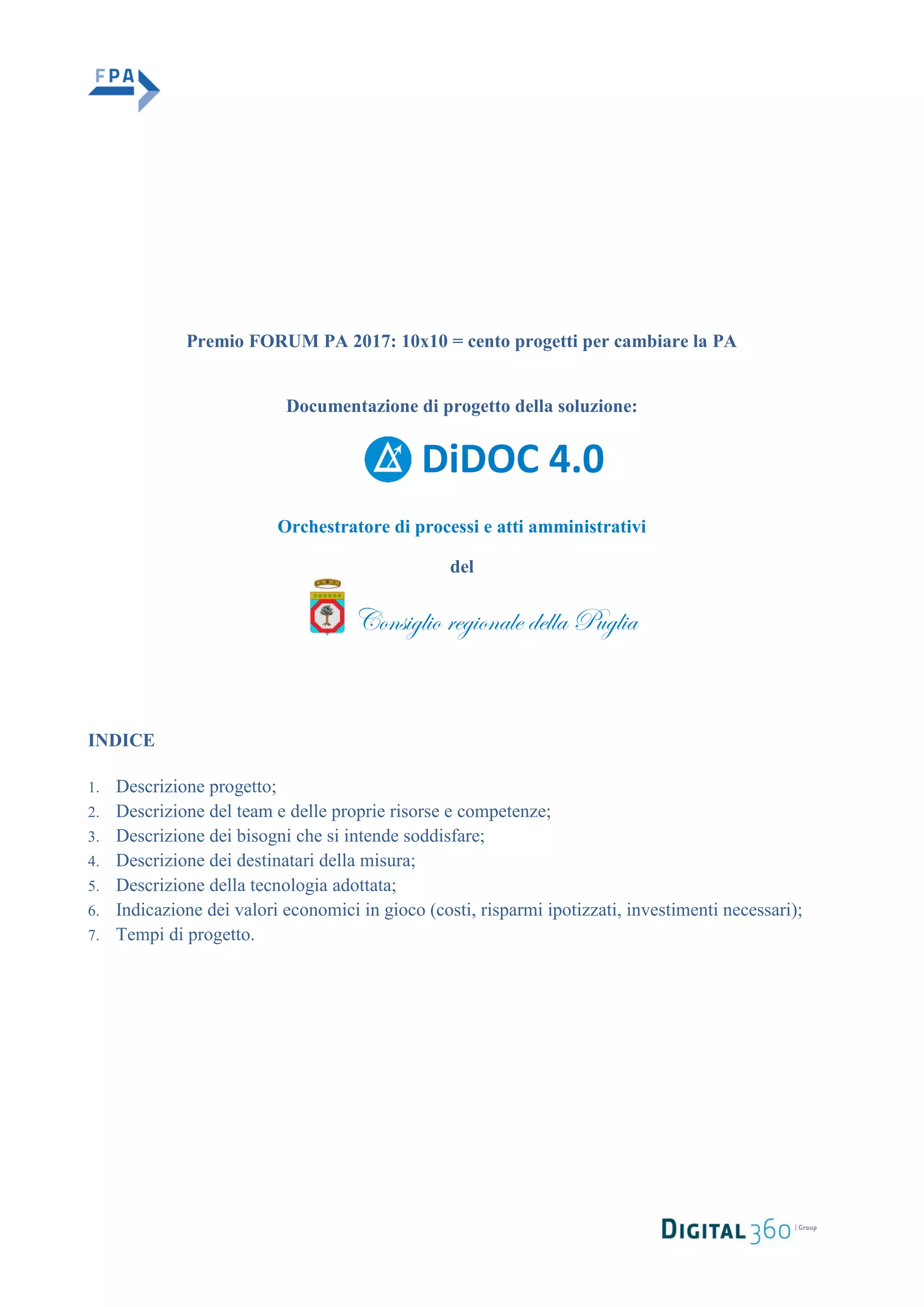Progetto DiDOC 4.0 - ForumPA 2017 | PDF