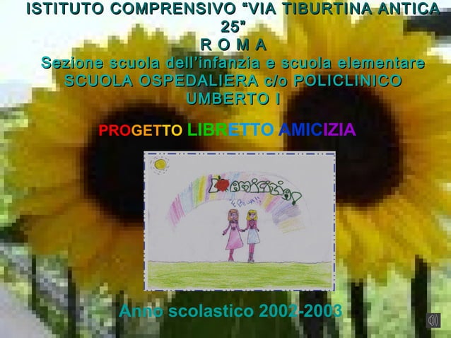 Progetto libretto amicizia2003 | PPT