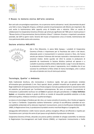 Progetto ricerca - Cooperativa Ceramica d'Imola | PDF