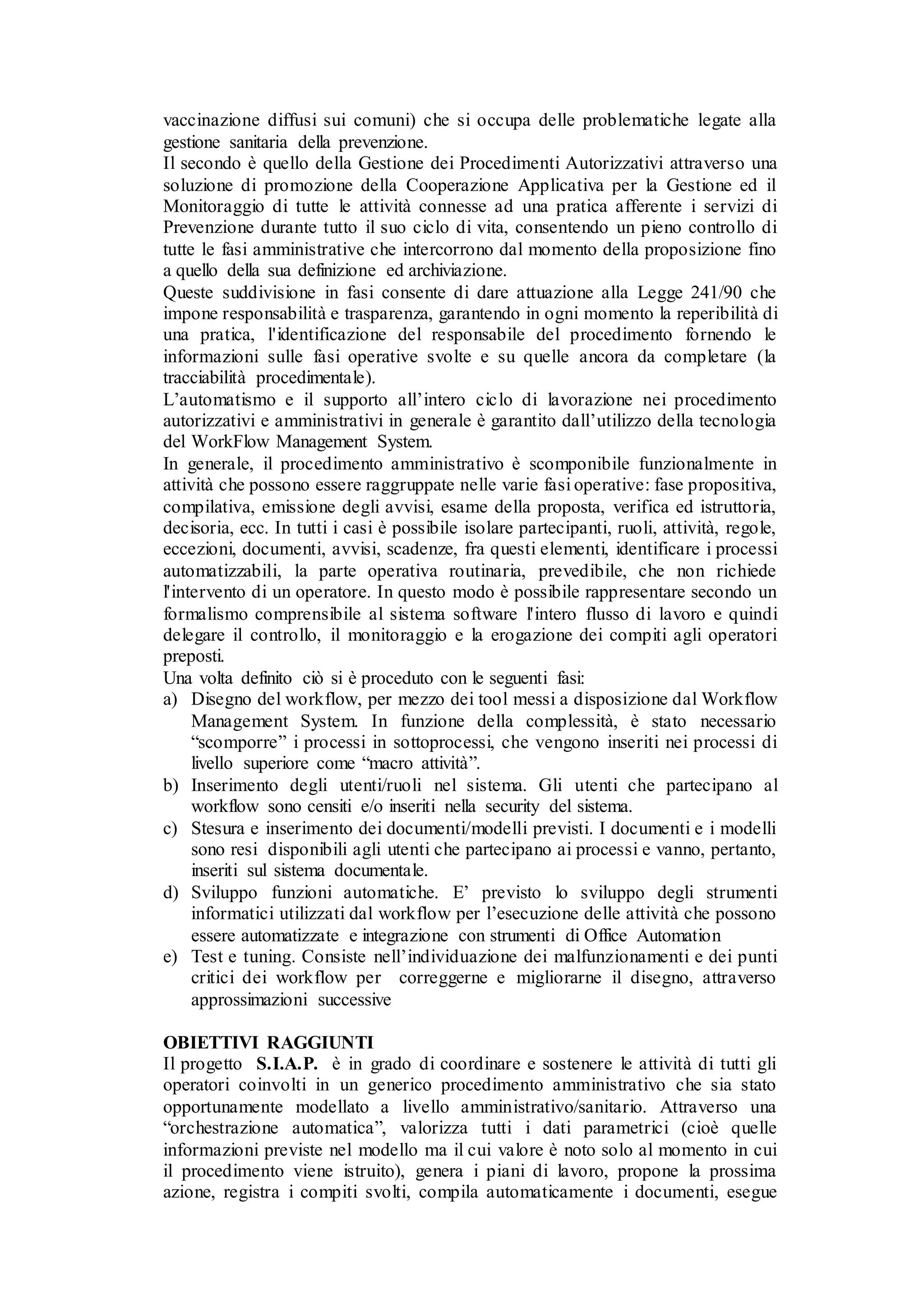 Progetto siap | DOCX