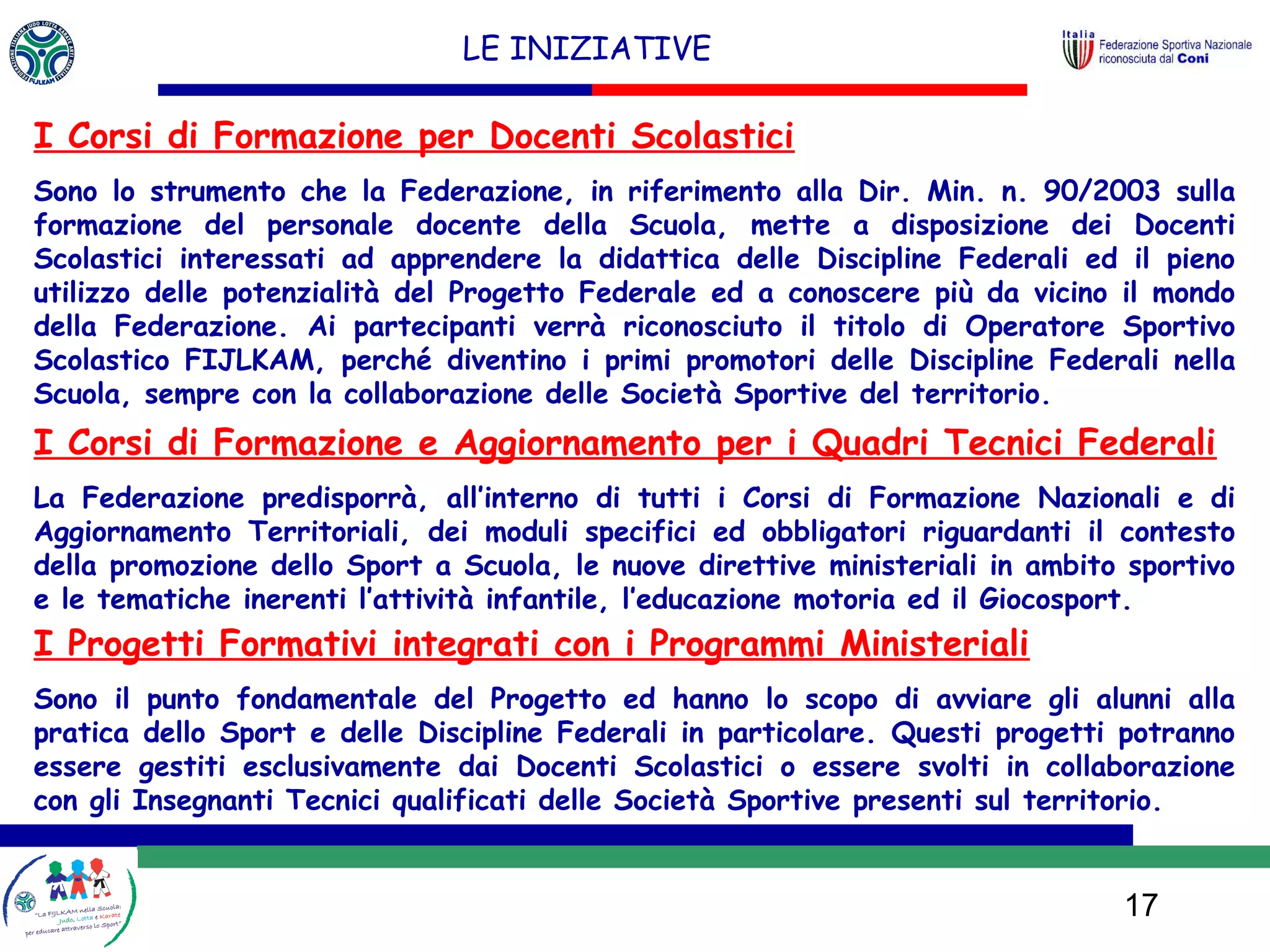 Progetto sport a scuola fijlkam | PPT
