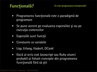 Concepte de programare functionala in Javascript | PDF