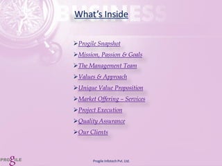 Progile Infotech Pvt. Ltd. Profile | PPT