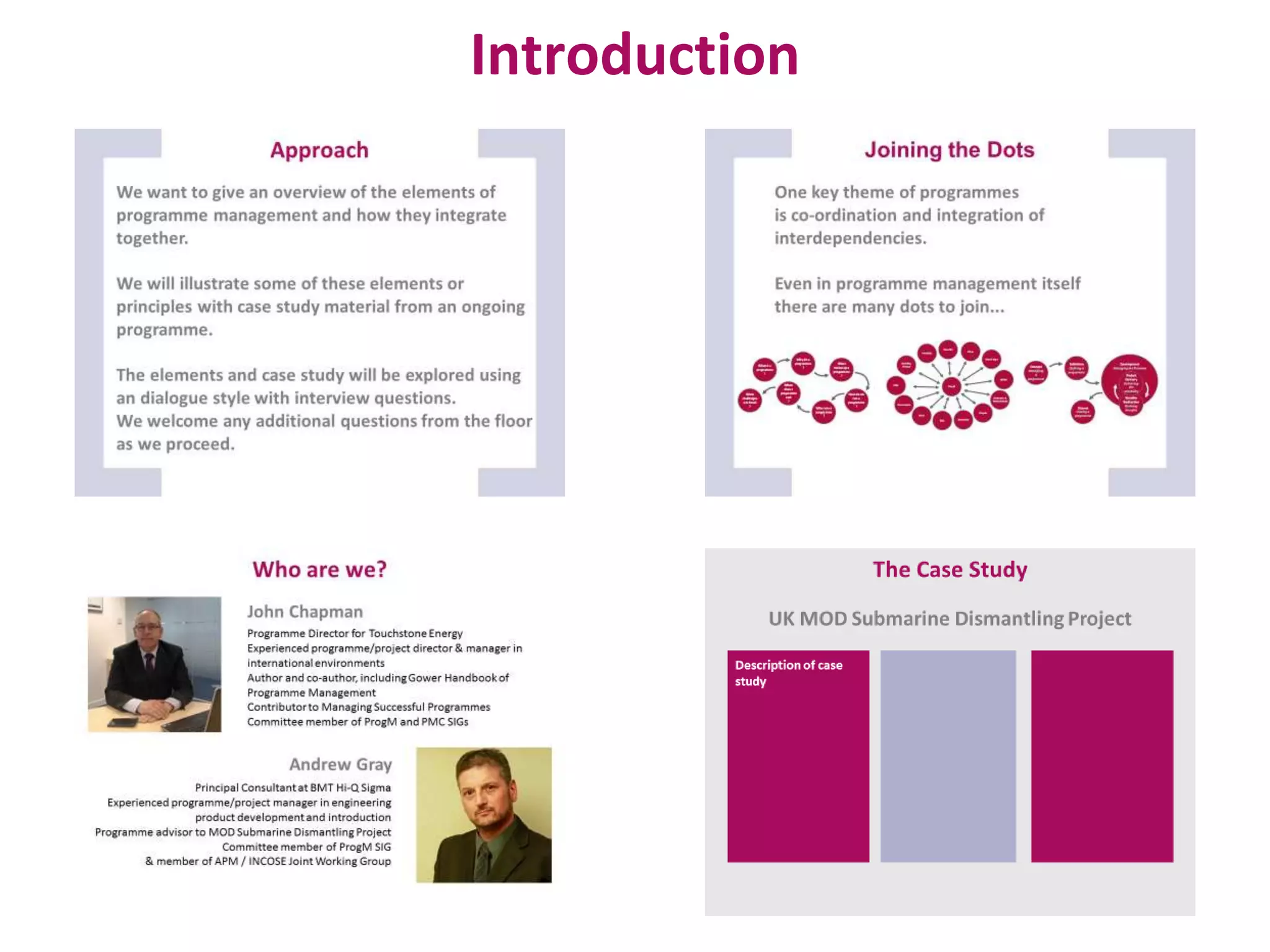 APM Presents - Joining the dots - Programme Management in action | PPT