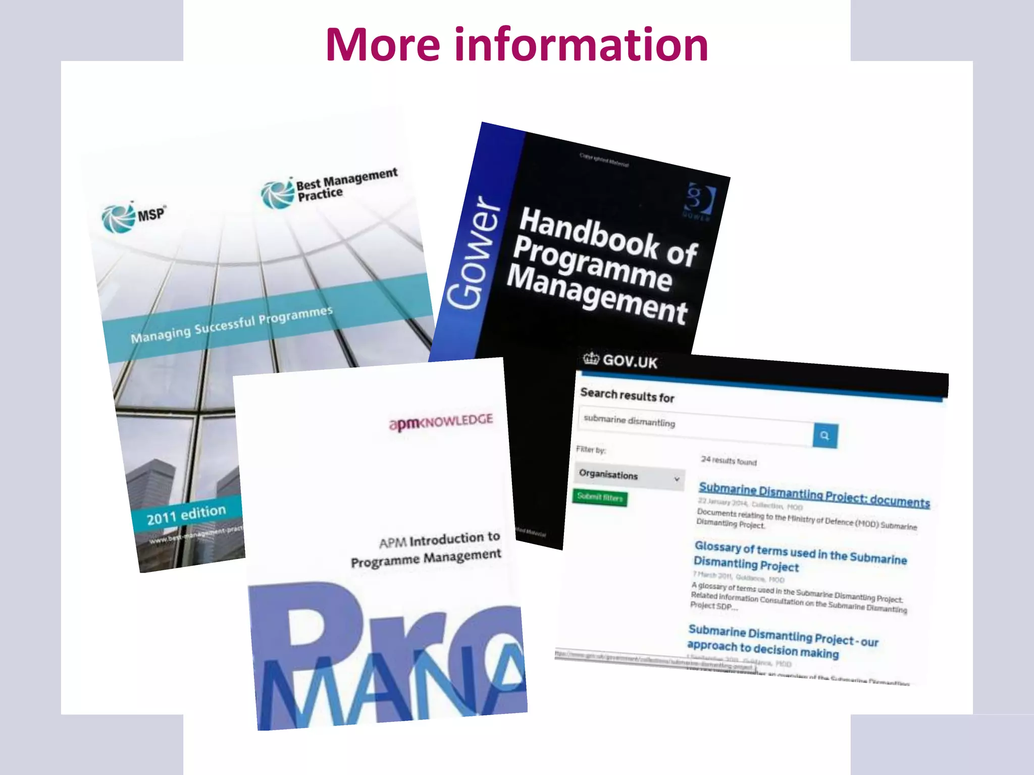 APM Presents - Joining the dots - Programme Management in action | PPT