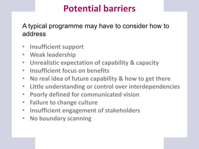 APM Presents - Joining the dots - Programme Management in action | PPT