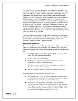 Prognosis - An Approach to Predictive Analytics- Impetus White Paper | PDF