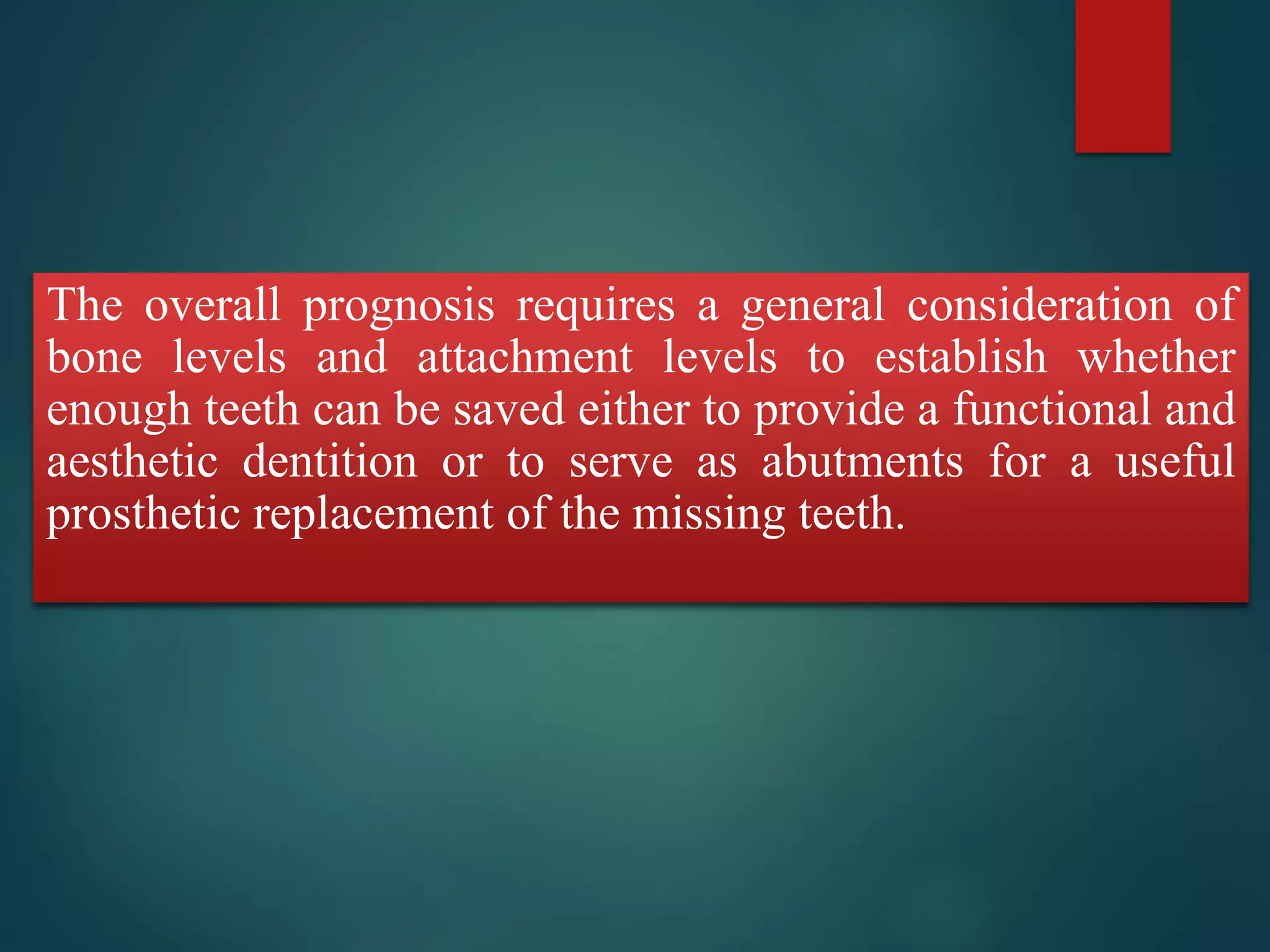 Prognosis in periodontics | PPTX