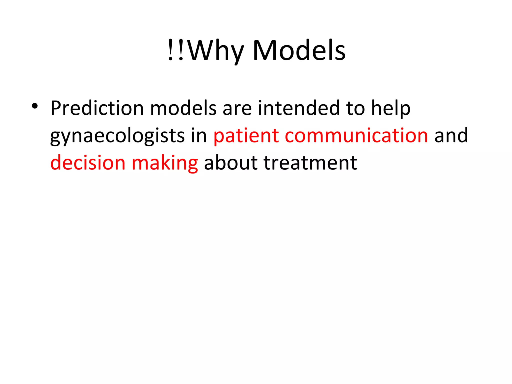 Prognostic models in infertility | PPT