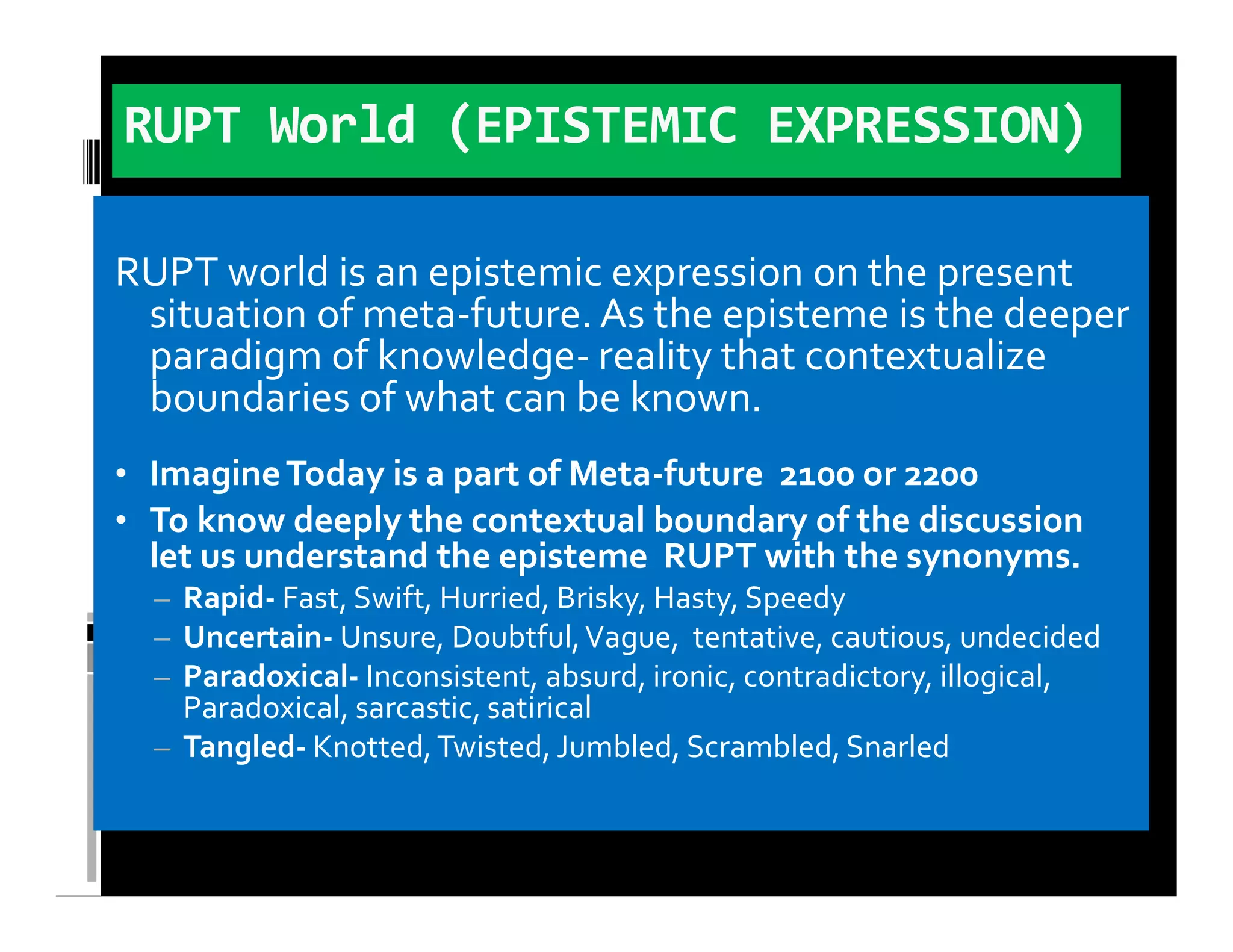 Prognosticating Business in Ruptured World | PPT