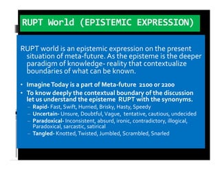 Prognosticating Business in Ruptured World | PPT