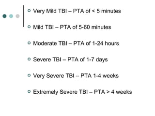 Prognostic factors in head injury | PPT