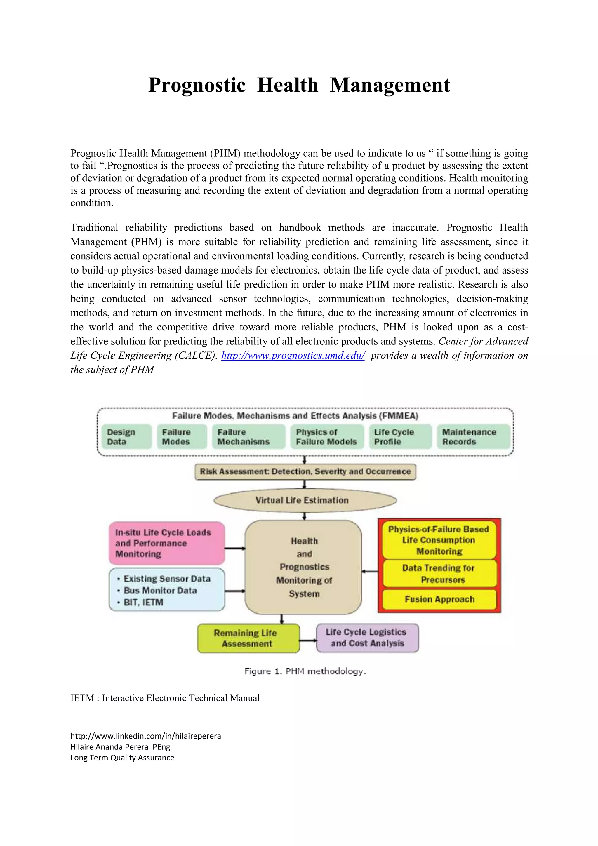 Prognostic health management | PDF