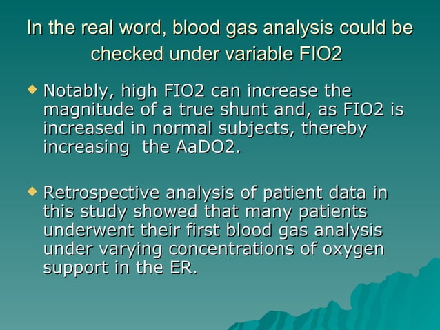 Prognostic Role Of Aa Do2 In Acute Pulmonary Embolism | PPT