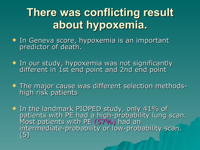 Prognostic Role Of Aa Do2 In Acute Pulmonary Embolism | PPT