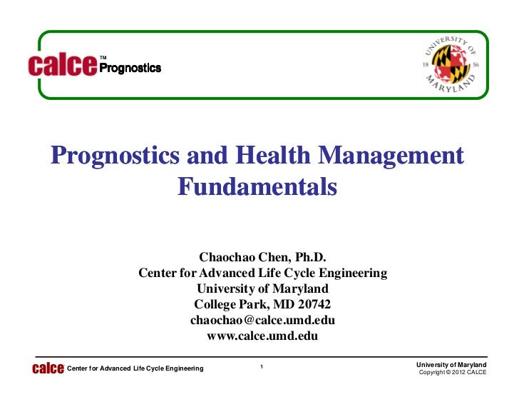Prognostics and Health Management