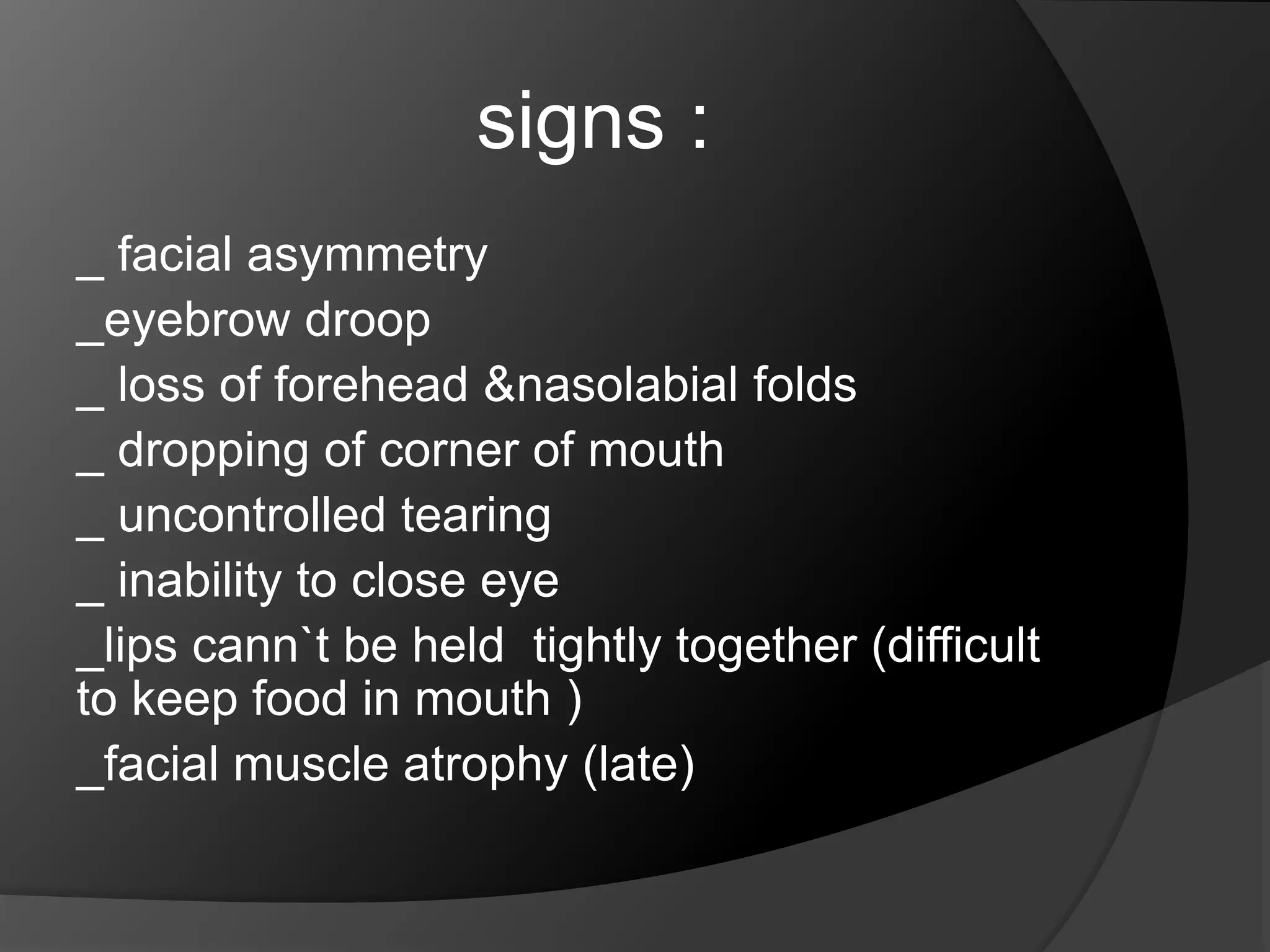 Prognostic test in facial nerve palsy in( ENT ) | PPTX