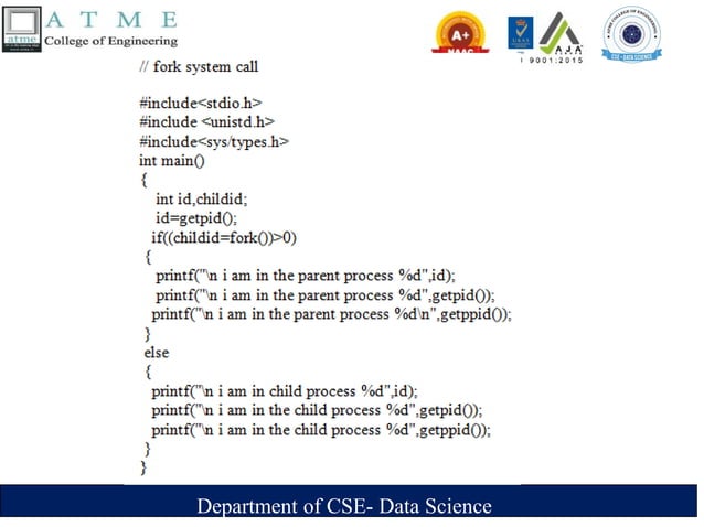 Operating systems Lab program: to develop C program to implement process management system calls ...