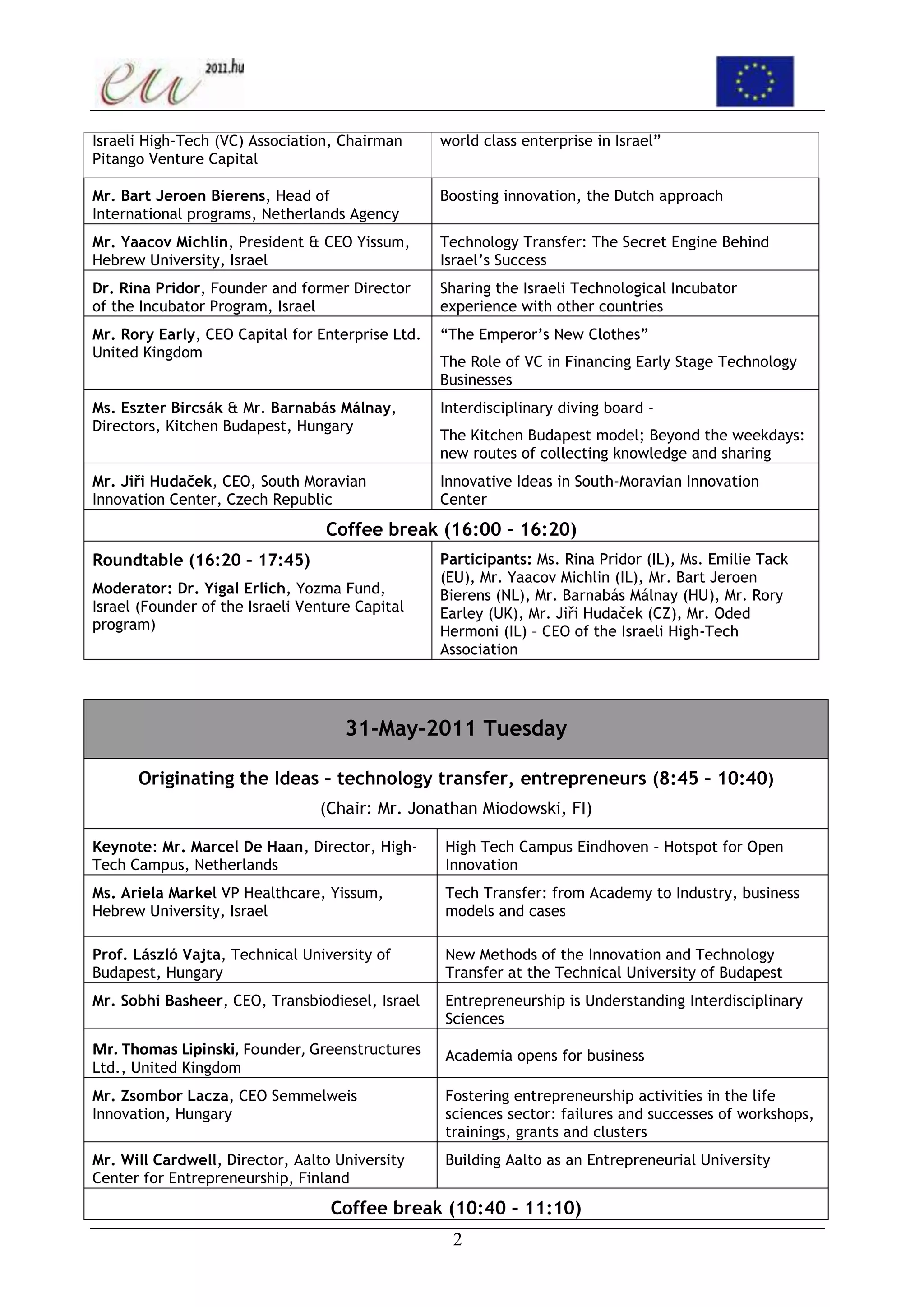 Conference Program | PDF