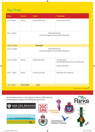 Women in Fire Fighting Program 2006, Sydney Australia | PDF | Women\'s ...