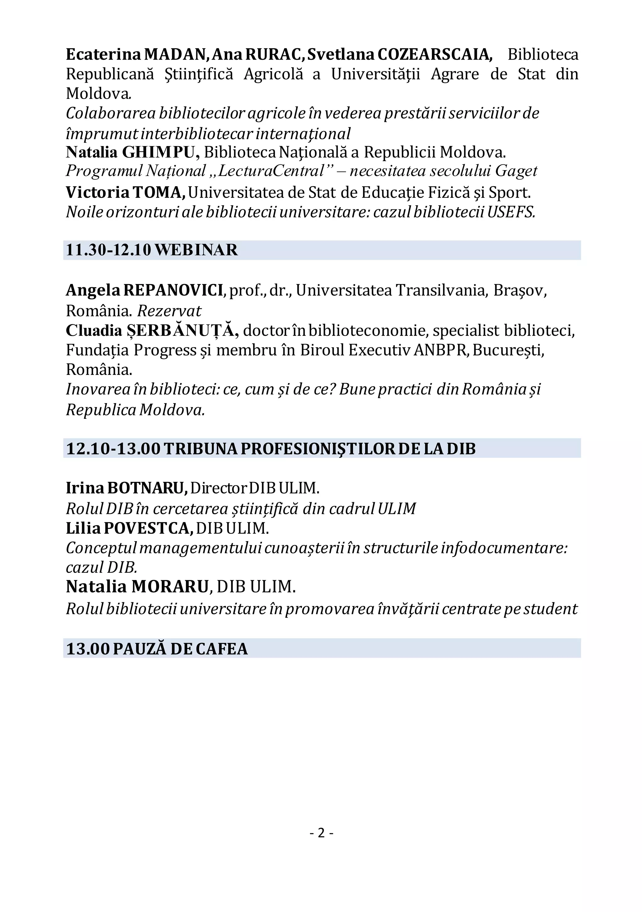 Program. symposia investigatio bibliotheca | PDF