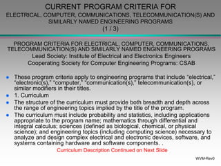 Program criteria-training 2017-18 | PPT