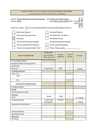 Program Design for F2F Seminar-Workshop on School Paper Production ...