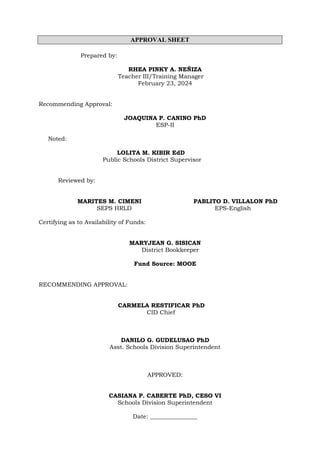 Program Design for F2F Seminar-Workshop on School Paper Production ...