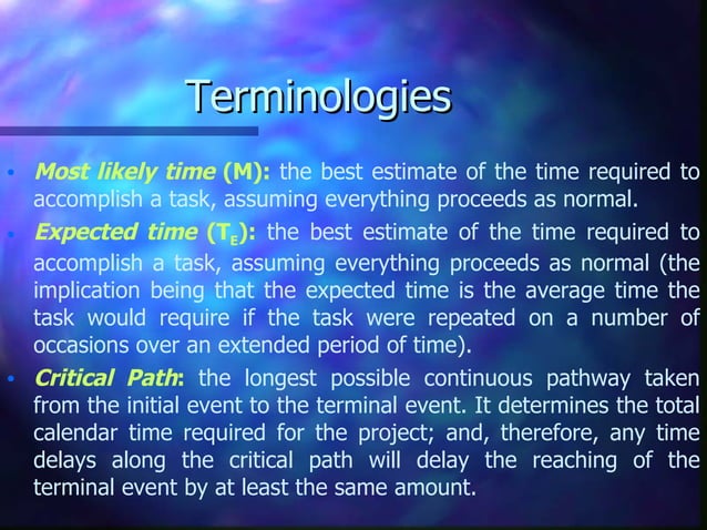 Program Evaluation and Review Technique | PPT