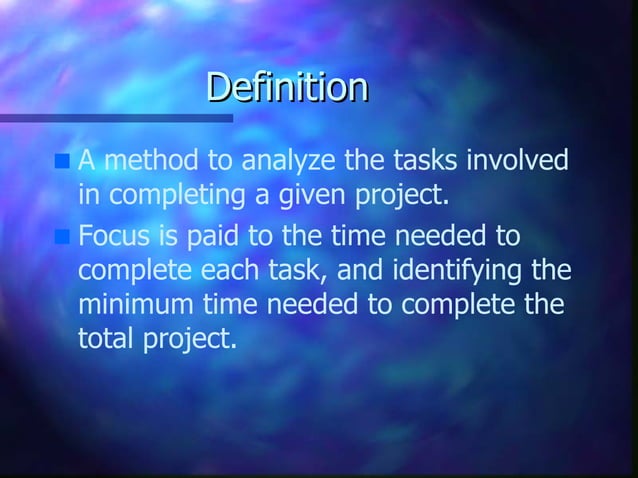 Program Evaluation and Review Technique | PPT