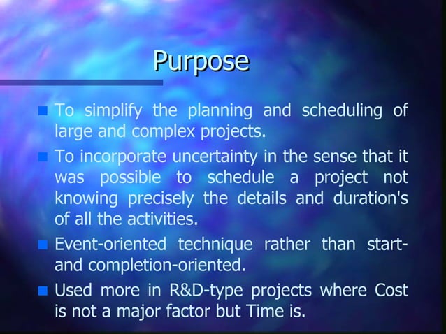 Program Evaluation and Review Technique | PPT