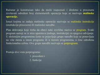 Program i potprogram | PPT