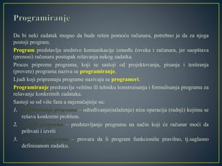 Program i potprogram | PPT