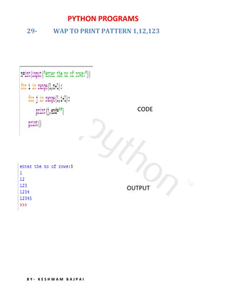 program-in-python-by-keshwam(1).pdf gggg | PDF