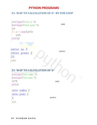 program-in-python-by-keshwam(1).pdf gggg | PDF