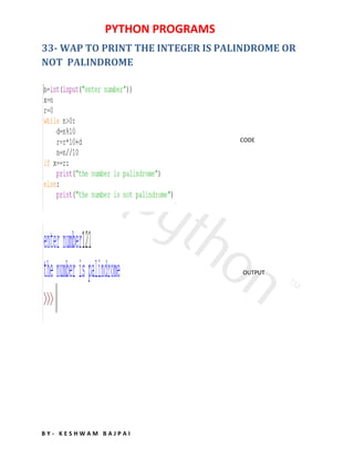 program-in-python-by-keshwam(1).pdf gggg | PDF