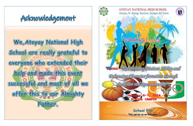 PROGRAM- Intrams 2024 atonhs Paindigay 2024 | PPT | Free Download